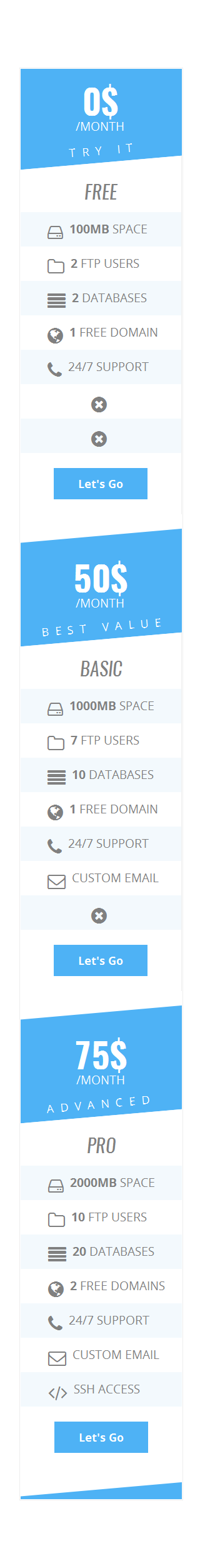 Slope - Flat Pricing Table by MondayFlight | CodeCanyon